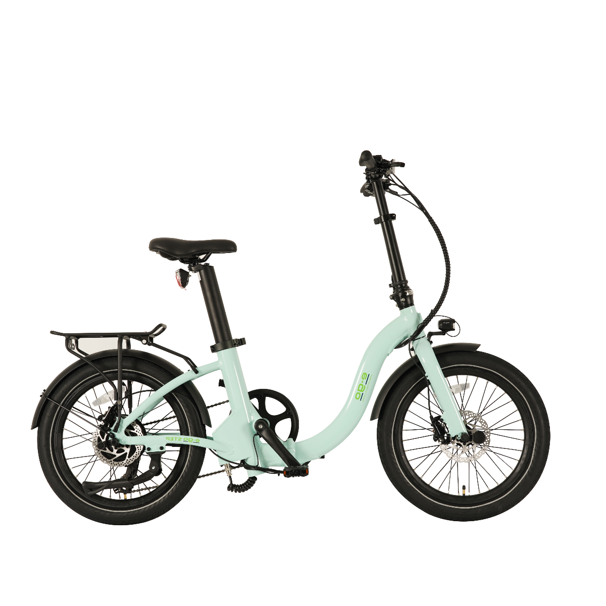 E-GO STEP FOLDING ELECTRIC BIKE 250W Black/Duck Egg/White– Easy E Rider